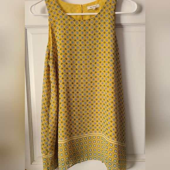 Max Studio | Dresses | Max Studio Geometric Yellow And Blue Sleeveless ...